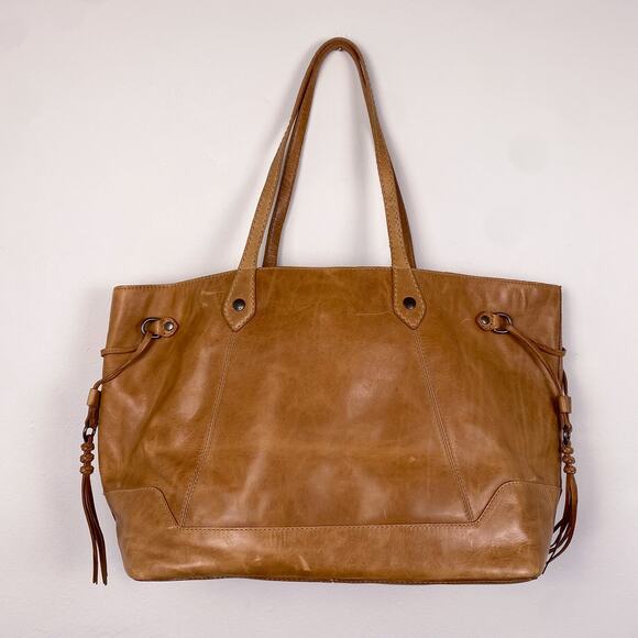 Frye | Bags | Frye Melissa Carryall Large Leather Tote In Beige | Poshmark